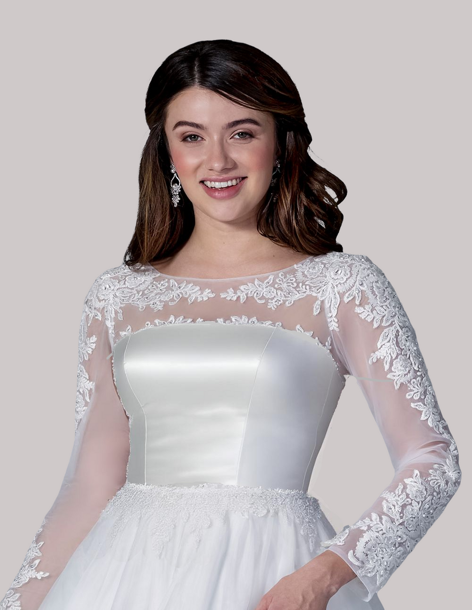 Crop Top with sleeves of a wedding dress – Marabella Bridal